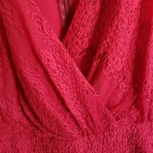 bobi | Dresses | Bobi Black Los Angeles Red Lace Dress | Poshmark